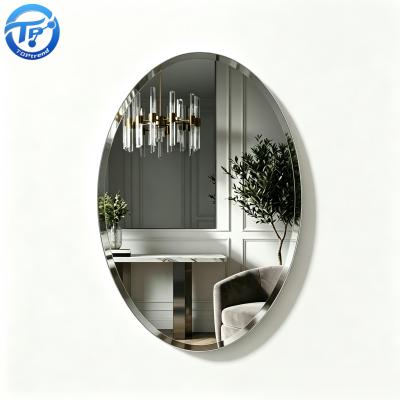 China Custom Oval Acrylic Mirror Sheet Shatterproof Clear Silver Acrylic Mirror for Wall Home Decor for sale