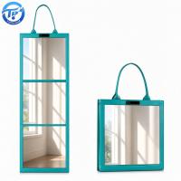 China Felt Handbag‑Style Foldable Full Body Mirror, 3 Panels Hanging Dressing Mirror For Dorm & Apartment for sale