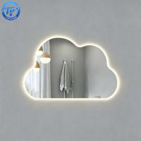China Custom Cloud Shaped LED Mirror Plug in Wall Switch Control Backlit Lighted Decor Mirror for Bedroom for sale
