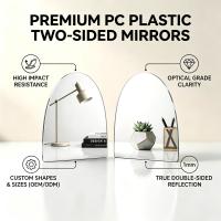 China Wholesale Polycarbonate Double Sided Mirror Sheet Shatterproof DIY Decor Mirror Custom Size for sale