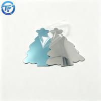 China Custom Christmas Tree Shaped Translucent Acrylic Mirror Sheet Semi-transparent Panel for Xmas Holiday Decoration for sale