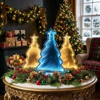 China Custom Christmas Tree Shaped Translucent Acrylic Mirror Sheet Semi-transparent Panel for Xmas Holiday Decoration for sale