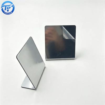 China L Shaped Acrylic Standing Mirror Shatterproof Kids Tabletop Mirror For Table Display for sale