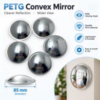 China PETG Dome Convex Mirror 85mm, Silver Reflective Lens for Children Toy Embedded Parts for sale