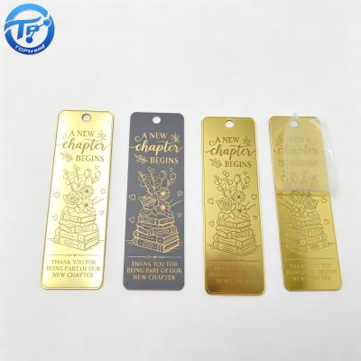 China Laser Engraving Amber Acrylic Bookmark Back-Painted Translucent Personalized Book Mark for Reading Gift for sale