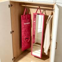 China Foldable PS Full Length Mirror, Converts Into Felt Carry Bag, Wall Hanging Full Body Dressing Mirror for sale