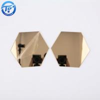 China Custom Amber Hexagon Acrylic Mirror Wall Stickers Self Adhesive Tinted Mirror Tiles for Home Wall Decor for sale