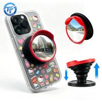China Phone Grip Holder With Convex Mirror Airbag Collapsible Mobile Stand Finger Kickstand for Selfie Vlog Streaming Photography for sale