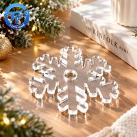 China Custom Laser Cut Acrylic Fabrication Service, Clear Acrylic Snowflake Christmas Decor Cutting & Engraving for sale