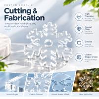 China Custom Laser Cut Acrylic Fabrication Service, Clear Acrylic Snowflake Christmas Decor Cutting & Engraving for sale