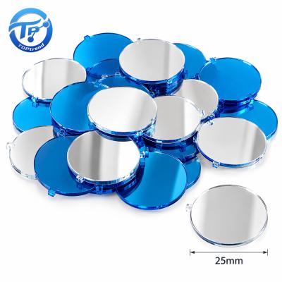 China Mini Acrylic Two Way Mirror Sheet, Small Round Semi Transparent Acrylic Mirror Disc with Tabs for Infinity Light DIY Craft for sale