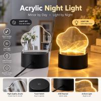 China Decorative Acrylic Night Lamp, Personalized Engraved Acrylic LED Light for Home Ornament for sale