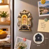 China LED Infinity Mirror Fridge Magnet, Jesus Sacred Heart Acrylic Refrigerator Magnet Religious Souvenir Gift for sale