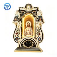 China LED Infinity Mirror Fridge Magnet, Jesus Sacred Heart Acrylic Refrigerator Magnet Religious Souvenir Gift for sale