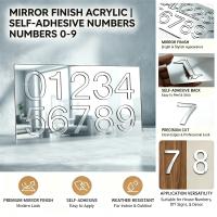 China Custom Laser Cut Acrylic Mirror Numbers Sheet Self Adhesive Pop Out House Numbers Address Digits for Wall Decor for sale