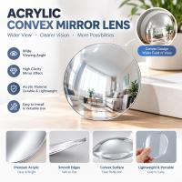 China Round Acrylic Convex Mirror Lens, Shatterproof PMMA Wide Angle Convex Mirror Sheet for Toy Accessories & DIY Craft Decoration for sale