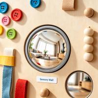 China Round Acrylic Convex Mirror Lens, Shatterproof PMMA Wide Angle Convex Mirror Sheet for Toy Accessories & DIY Craft Decoration for sale