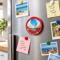 China Creative Magnetic Convex Mirror Fridge Magnet, Acrylic Refrigerator Magnet for Home Ornament & Promotional Gift for sale