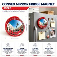 China Creative Magnetic Convex Mirror Fridge Magnet, Acrylic Refrigerator Magnet for Home Ornament & Promotional Gift for sale