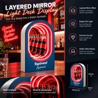 China Custom Logo Infinity Mirror Table Light Sign, Neon Acrylic Desktop Display Sign for Commercial Decoration for sale