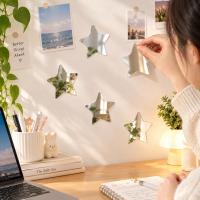 China Star Shape PC Self Adhesive Flexible Mirror Sheet, Shatterproof Soft Mirror Sticker for Wall DIY Decor for sale