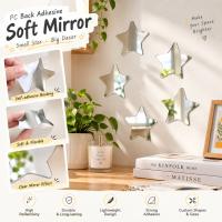 China Star Shape PC Self Adhesive Flexible Mirror Sheet, Shatterproof Soft Mirror Sticker for Wall DIY Decor for sale
