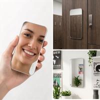 China Shatterproof Rectangular Back-Painted Mirror Tiles HD Frameless Plastic Mirror Sheets for Decor for sale