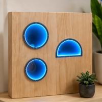 China Mini Embeddable Infinity Mirror Light, Small 3D Abyss Tunnel LED Lamp For DIY Inlay Decoration for sale