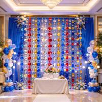 China Mixed 2+3cm Round Plastic Mirror Film Sequin String Curtain Shiny Hanging Garland Party Wedding Backdrop Decor for sale