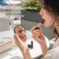 China 6cm Black Frame Round 5X Magnifying Portable Makeup Mirror, Pocket Cosmetic Mirror Custom Logo Wholesale for sale