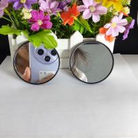China 6cm Black Frame Round 5X Magnifying Portable Makeup Mirror, Pocket Cosmetic Mirror Custom Logo Wholesale for sale