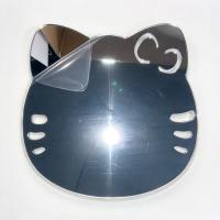China Hollow Cutout Cat Head Acrylic Mirror, Shatterproof Cartoon Animal Wall Mirror for Nursery & Kids Bedroom Decor for sale