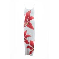 China European and American Style 2026 Summer Women's New Sexy Strappy Floral Print Slim Long Dress for sale