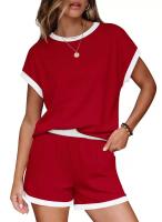 China 2026 Summer New Fashion Casual Set Round Neck Loose Pajamas For Women for sale