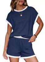 China 2026 Summer New Fashion Casual Set Round Neck Loose Pajamas For Women for sale