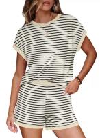 China 2026 Summer New Fashion Casual Set Round Neck Loose Pajamas For Women for sale