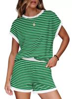 China 2026 Summer New Fashion Casual Set Round Neck Loose Pajamas For Women for sale