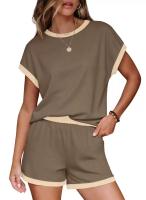 China 2026 Summer New Fashion Casual Set Round Neck Loose Pajamas For Women for sale