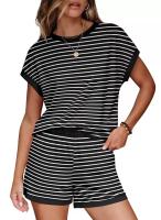 China 2026 Summer New Fashion Casual Set Round Neck Loose Pajamas For Women for sale