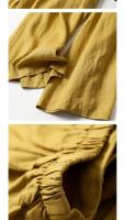 China Linen wide-leg cropped pants, breathable thin loose cotton-linen skirt pants, ethnic style vintage pants for sale