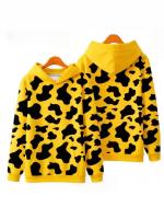 China Modern Women's T-Shirt with Bold Green and Black Colorblock and Unique Irregular Cow Print Patterns in Breathable Cotton-Blend Fabric for sale