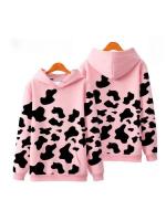 China Modern Women's T-Shirt with Bold Green and Black Colorblock and Unique Irregular Cow Print Patterns in Breathable Cotton-Blend Fabric for sale