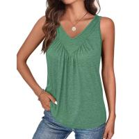 China 2026 Summer Women's V-Neck Top with Loose Silhouette and Anti-Wrinkle Fabric for sale