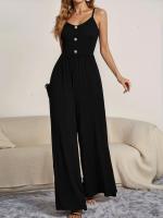 China 2026 New Summer Trend Stylish Strapless Waist-Cinching Wide-Leg Jumpsuit with Lightweight Breathable Fabric for sale