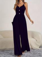 China 2026 New Summer Trend Stylish Strapless Waist-Cinching Wide-Leg Jumpsuit with Lightweight Breathable Fabric for sale