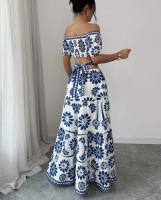 China 2026 New Arrival Women's Two-Piece Outfit with Apricot V-Neck Blouse and High-Waist Pleated Pants in Soft Breathable Fabric for sale