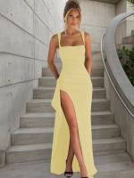 China Elegant Sexy Slit Bodycon Dress for Spring/Summer Parties and Evening Events for sale