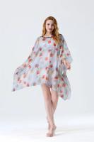 China Plus-Size Women's 3D Floral Print Sun-Protective Blouse - Breathable Fabric Short-Sleeve Top for Spring, Summer, and Fall for sale