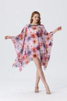 China Plus-Size Women's 3D Floral Print Sun-Protective Blouse - Breathable Fabric Short-Sleeve Top for Spring, Summer, and Fall for sale