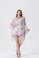 China Plus-Size Women's 3D Floral Print Sun-Protective Blouse - Breathable Fabric Short-Sleeve Top for Spring, Summer, and Fall for sale